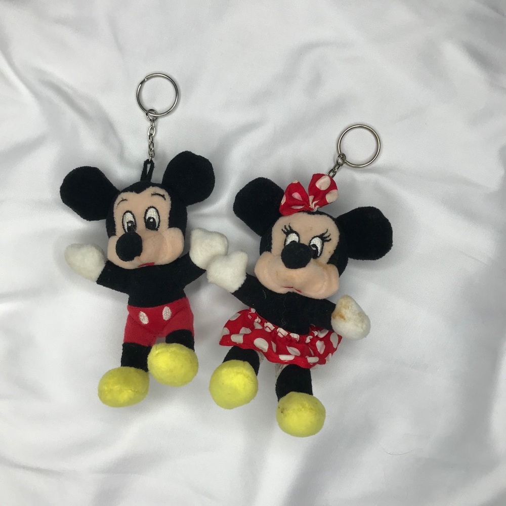 Vintage Disney Mickey And Minnie Mouse Key Chains - Gem
